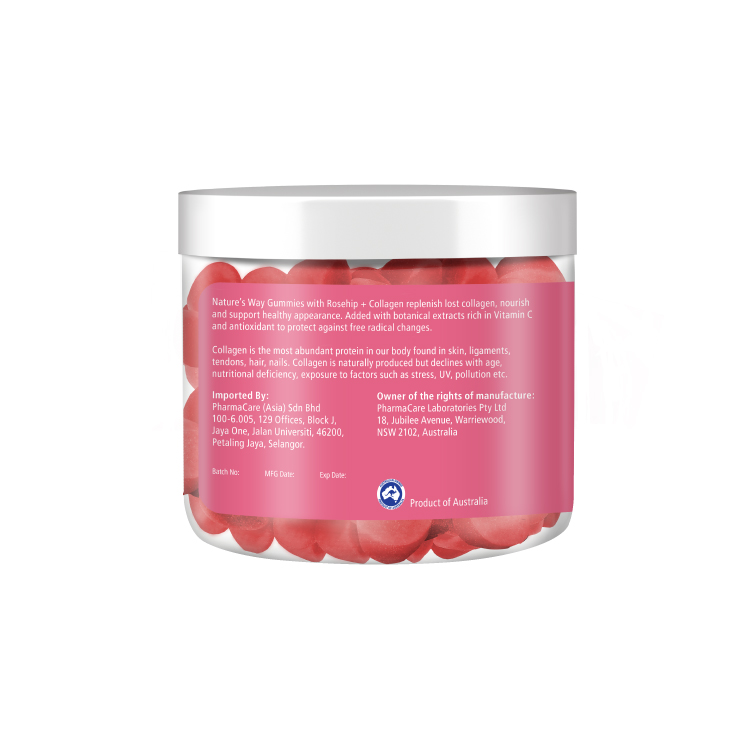 Nature’s Way Gummies with Rosehip+Collagen 40s - Natures Way